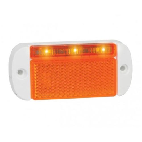 LED Autolamps 44WAME 12/24V Low-Profile Side Marker Lamp - White Housing