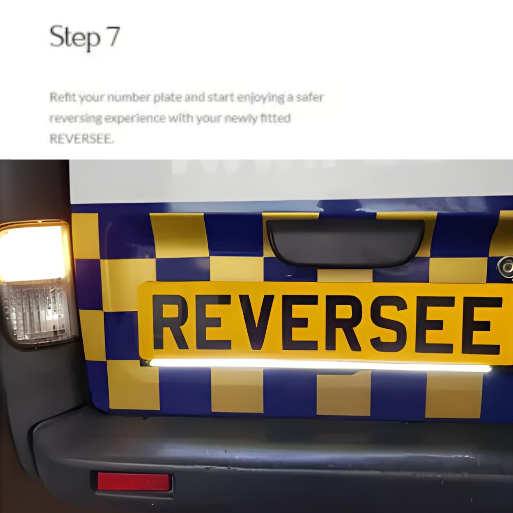 REVERSEE Number Plate Mounted Discreet Reverse Light PN: REVERSEE