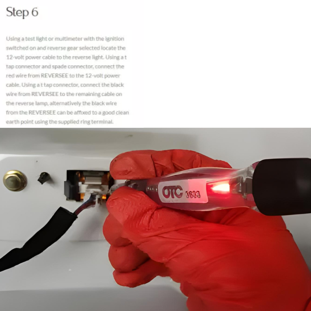 REVERSEE Number Plate Mounted Discreet Reverse Light PN: REVERSEE