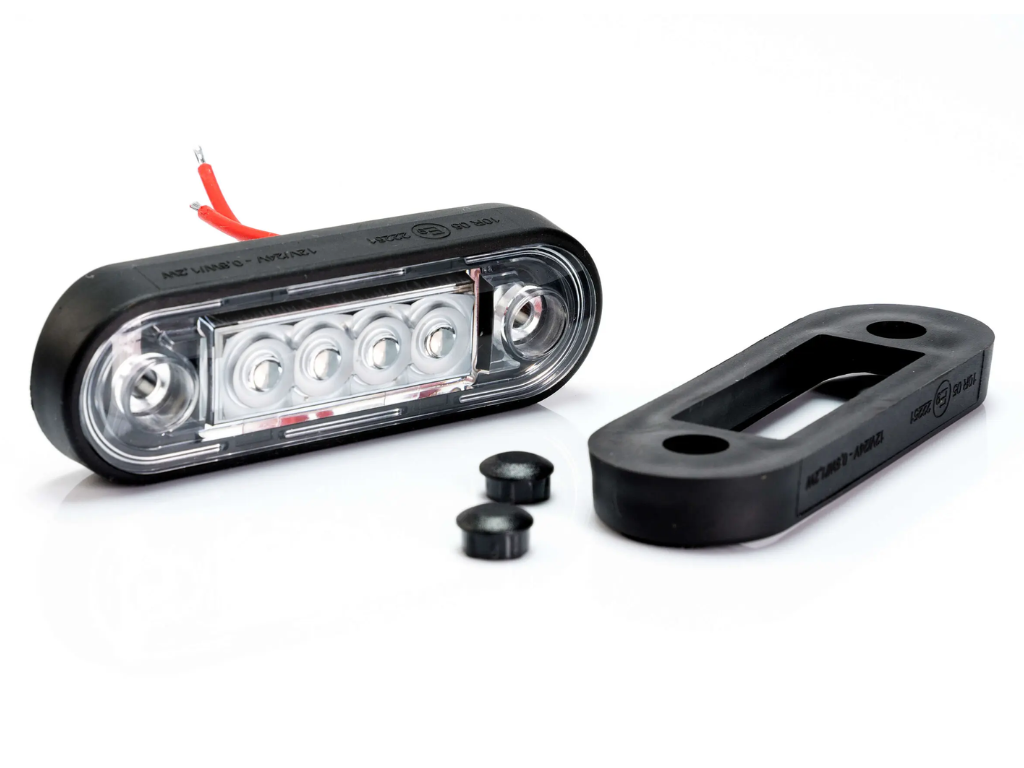 Fristom FT-073 4 LED 12/24v Marker Light With Flat and Rounded Mounting ...