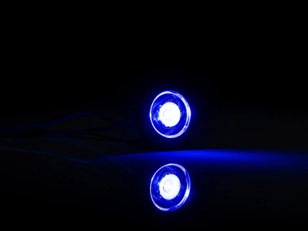 Fristom FT-074 Tinted Button LED 12/24v Marker Light With Flat and ...